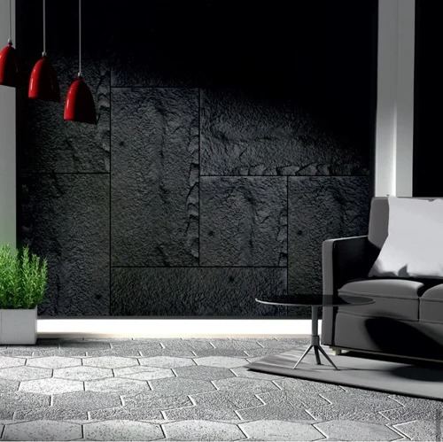 PU Stone Panel – Dark Black Textured Finish (1200 x 600 x 30 MM) – You ...