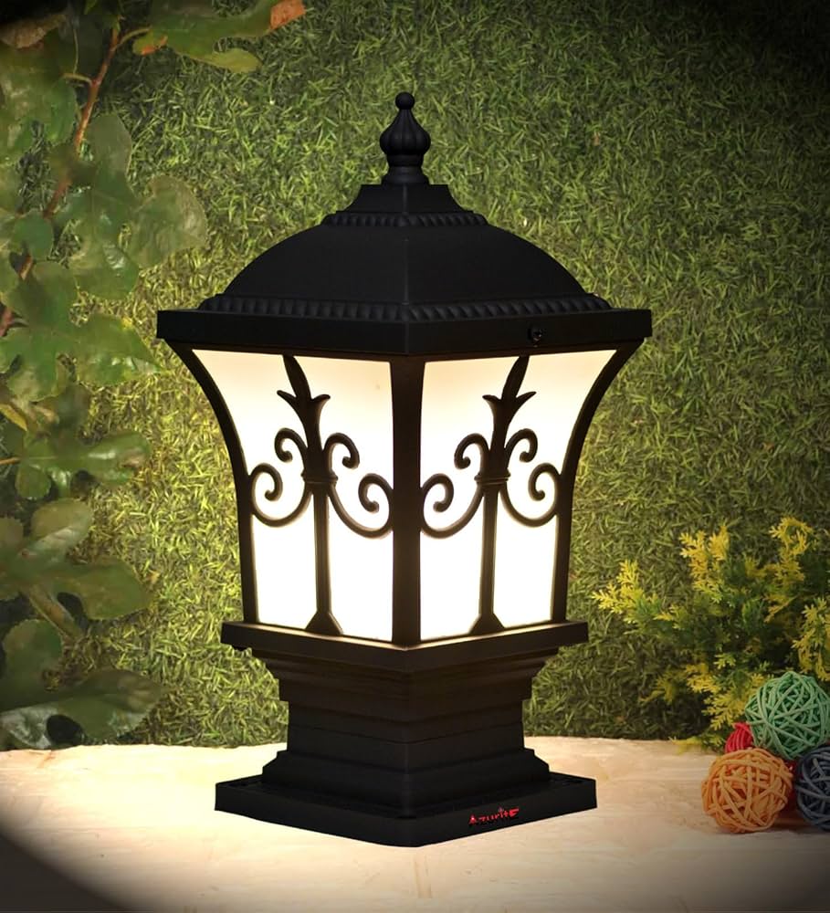 HAVELLS OUTDOOR ALUMINIUM DAI CASTING PILLER GATE LAMP WATERPROOF ...