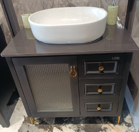 Wash Basin Vanity with Ceramic Washbasin With Table Top – You Construct