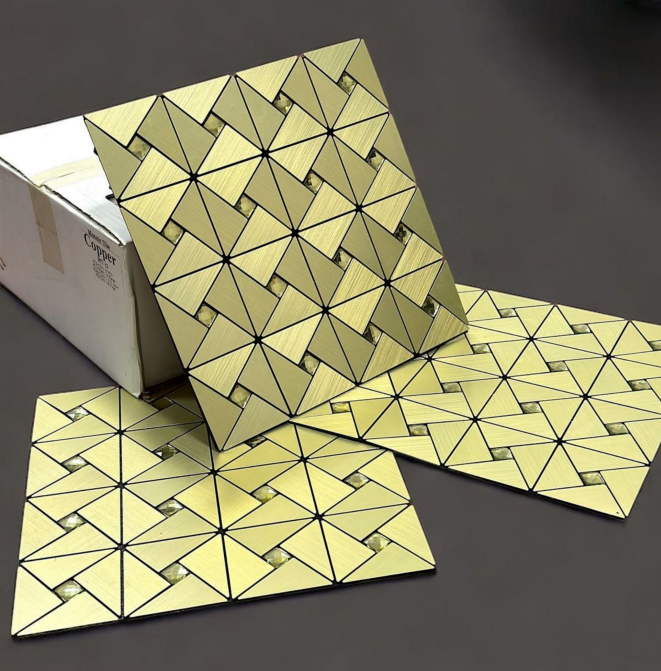 Metallic Mosaic Tiles/Wall Highlighter Tiles/#MT01 GOLD - You Construct