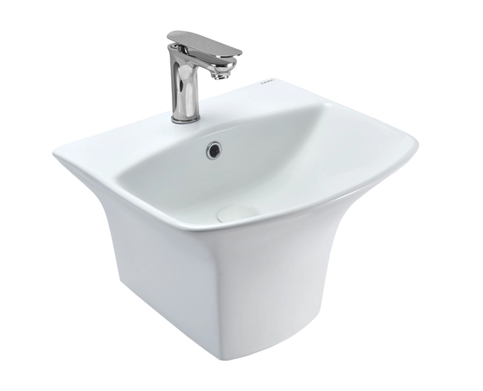 WASH BASIN/ ONE PIECE WASH BASINS WITH INTEGRATED HALF PEDESTAL - You ...